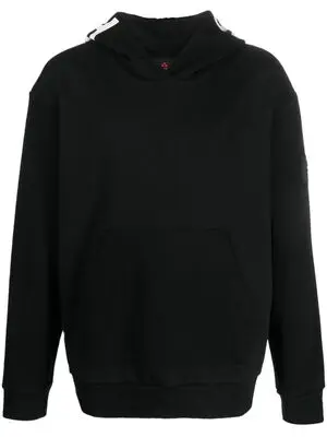Peuterey Logo Cotton Hoodie - Black