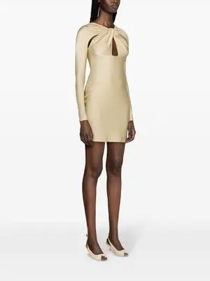 Coperni Twisted Cut-out Mini Dress - Beige