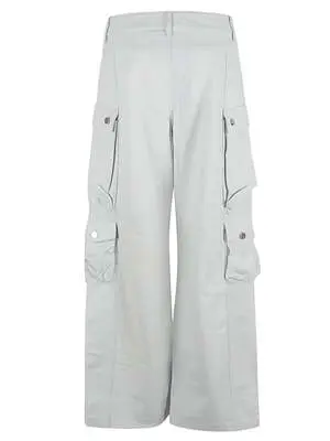 FERMAS.CLUB Leather Cargo Trousers - White