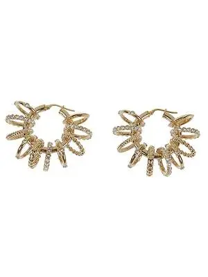 Amina Muaddi Multi Ring Earrings - Golden
