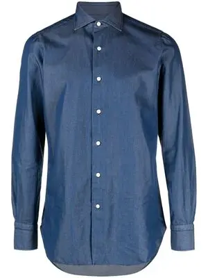 FINAMORE 1925 Regular Fit Denim Shirt