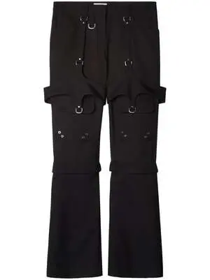 Off-White Wool Cargo Trousers - Black