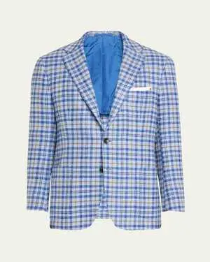 Kiton Graph Check Sport Coat