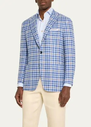 Kiton Graph Check Sport Coat