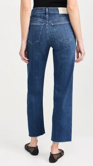 Citizens Of Humanity Palma Straight Leg Jeans With Raw Edge Hem - Ambry