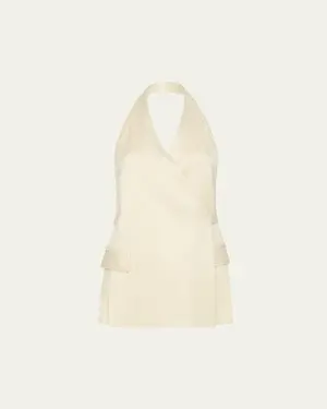 ESSE STUDIOS ESSE Studios Halter Wrap Vest - Crema