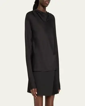 A.L.C. Georgia Cowl-neck Top