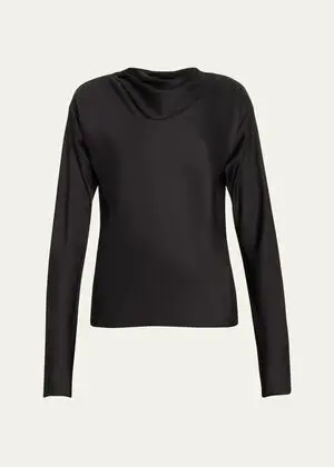 A.L.C. Georgia Cowl-neck Top