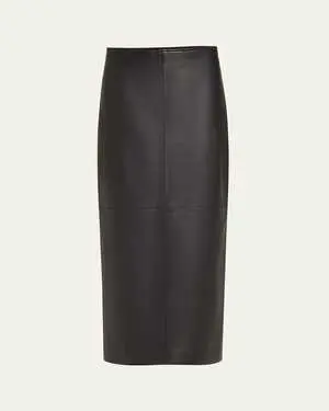A.L.C. Marta Leather Maxi Skirt - Black