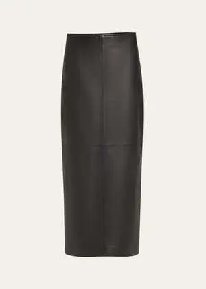 A.L.C. Marta Leather Maxi Skirt - Black