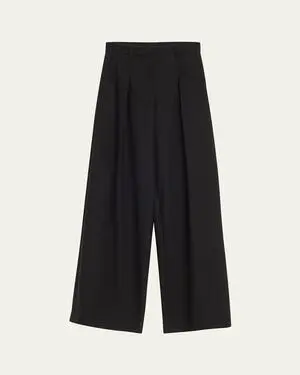 A.L.C. A.L.C. Ryder Pleated Straight-Leg Trousers - Black