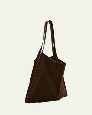 CHRISTIAN LOUBOUTIN Le 54 Suede Tote - Chocolate