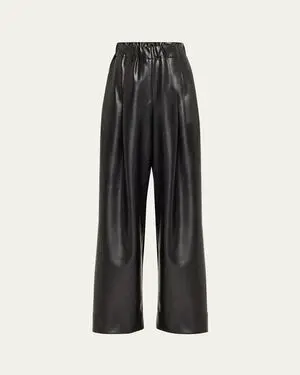 A.L.C. Jones Wide-Leg Leather Pants - Black