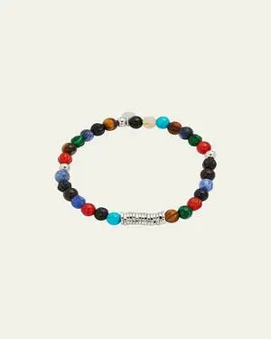 Tateossian Sterling Silver Bracelet With Gemstones