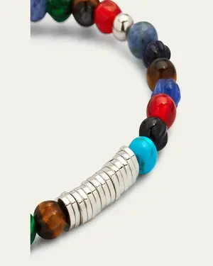 Tateossian Sterling Silver Bracelet With Gemstones