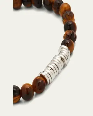 Tateossian Tiger Eye Bead Bracelet