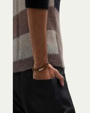 Tateossian Tiger Eye Bead Bracelet