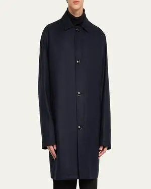 Kiton Cashmere Concealed-zip Car Coat