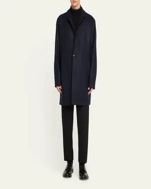 Kiton Cashmere Concealed-zip Car Coat