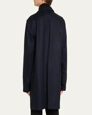 Kiton Cashmere Concealed-zip Car Coat