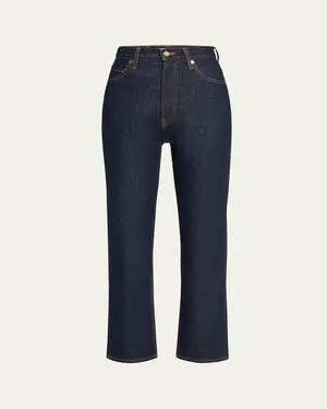 Ulla Johnson The Agnes Cropped Straight-leg Denim Jeans