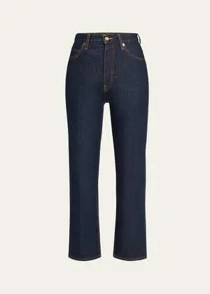 Ulla Johnson The Agnes Cropped Straight-leg Denim Jeans
