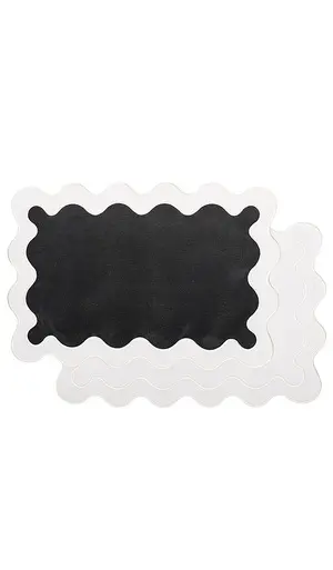 BUSINESS & PLEASURE Placemat Set Of 4 In Black - Riviera Black