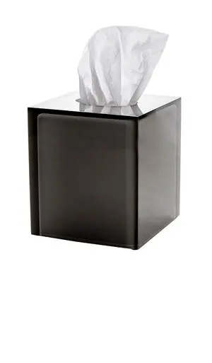 Jonathan Adler Hollywood Tissue Box In Charcoal
