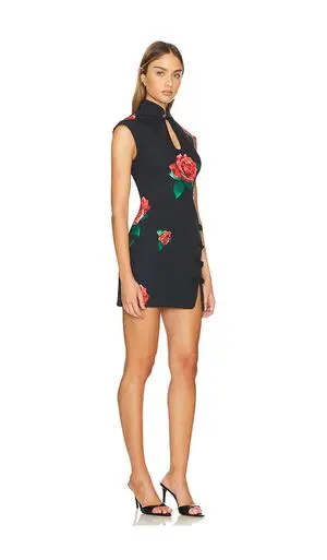 SAU LEE Raya Dress With Floral Print