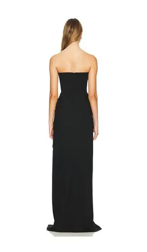 SAU LEE Flora Lace Trim Maxi Dress