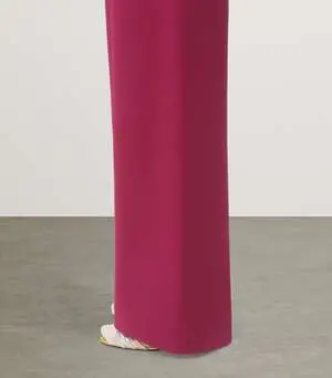 Valentino Garavani Silk Wide-leg Trousers - Red