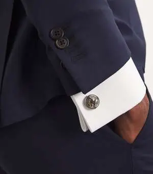 Tateossian Circle Skeleton Gear Cufflinks - Silver