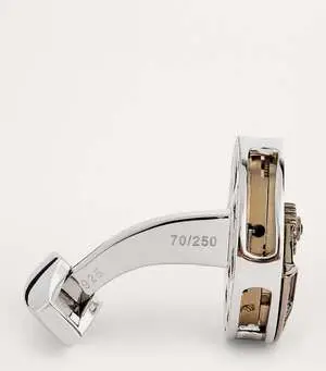 Tateossian Circle Skeleton Gear Cufflinks - Silver