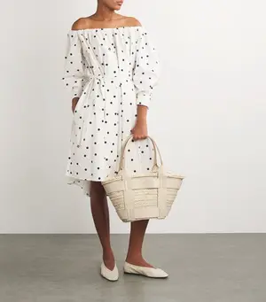 DEMELLIER Raffia Santorini Tote Bag