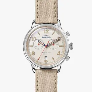 Shinola Watch With Canvas Strap 42mm - Yellow