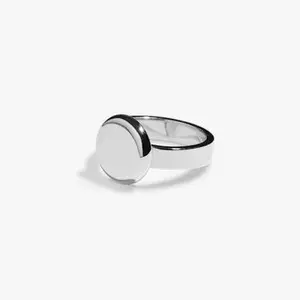 Shinola Sterling Classic Disc Signet Ring - Silver