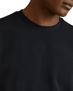 REISS Wick-ss Textured Tee - Navy
