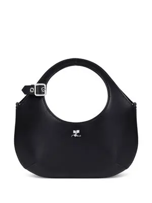 COURREGES Mini Holy Leather Tote - Black
