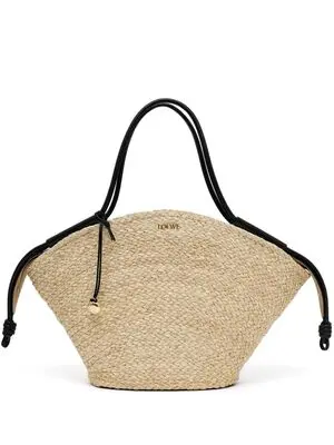 Loewe Large Paseo Raffia Tote Bag - Neutrals