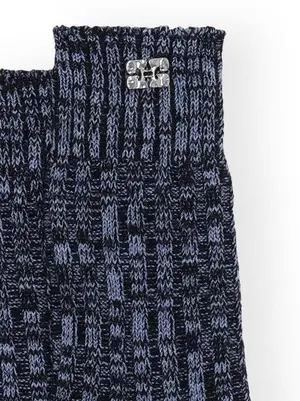 GANNI Ribbed Socks - Grey