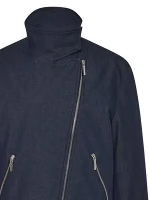 Rosetta Getty Funnel-neck Twill-weave Jacket