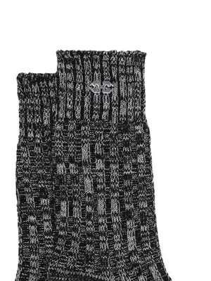 GANNI Ribbed Socks - Black