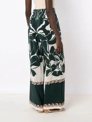 ADRIANA DEGREAS Graphic-print Flared Trousers