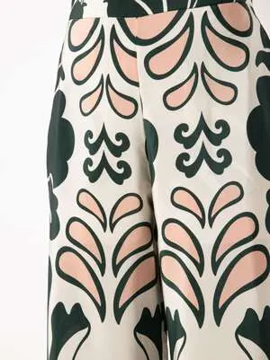ADRIANA DEGREAS Graphic-print Flared Trousers