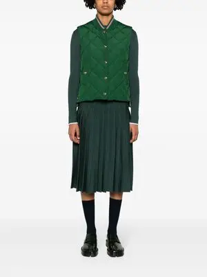 Thom Browne Pleated Knitted Midi Skirt