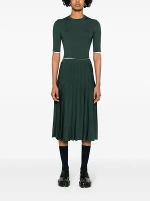 Thom Browne Ribbed Jumper With Contrasting Trim - Green