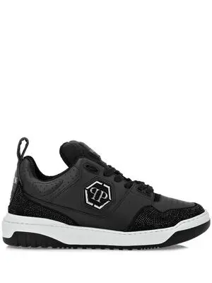 Philipp Plein Hexagon Crystal Low-top Sneakers