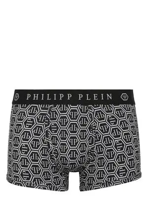 Philipp Plein Hexagon All-over-print Boxers - Black
