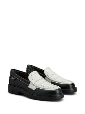 TOD'S Brogue-trim Leather Loafers
