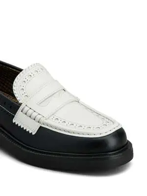 TOD'S Brogue-trim Leather Loafers